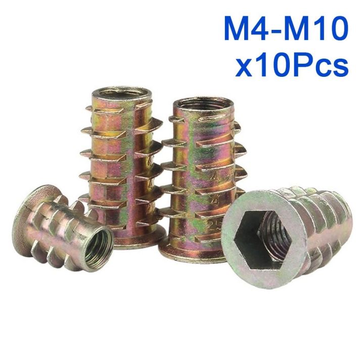 10pcs/lot Hardware Hex Drive Head Hex Nut M4 M5 M6 M8 M10 Zinc Alloy ...