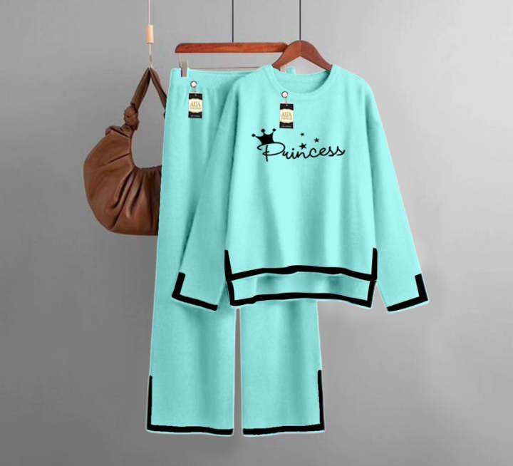 Princess Printed Turkish Winter Co-Ord Set for Women - Warm & Stylish ...