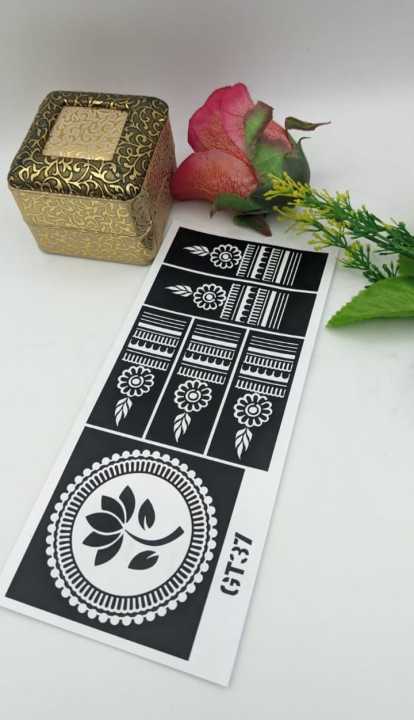 New mehndi designs stencils mehndi stickers|C 40 | Daraz.pk