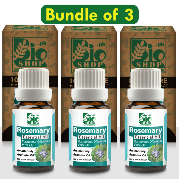 Bio Shop™ Pack of 3 Rosemary Essential Oils Aromatherapy Essential Oil ...