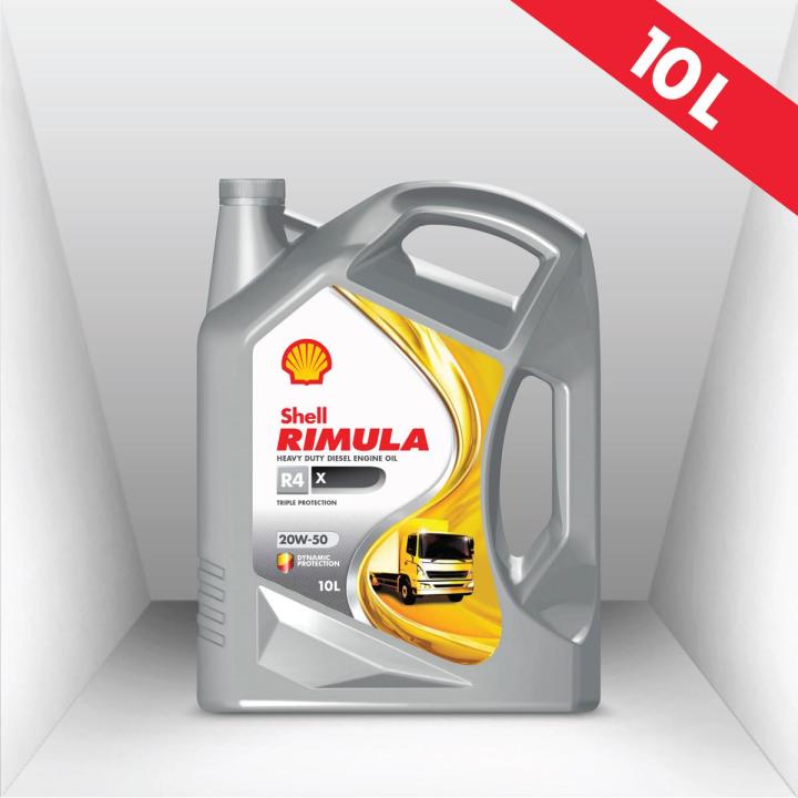 Shell Rimula R4 X (20W-50) 10L, Heavy-duty Diesel Engine Oil, Truck Oil ...