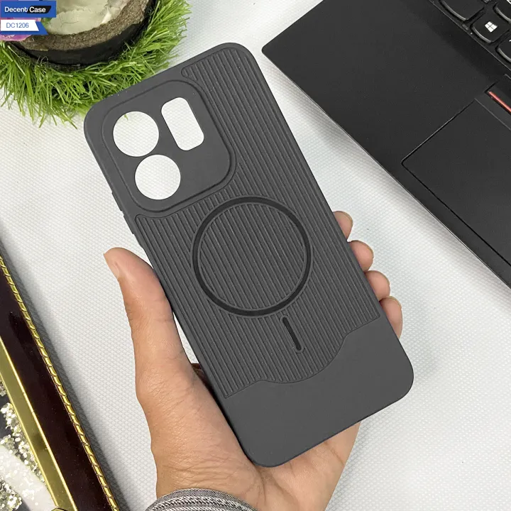 Infinix Hot 50i Cover - Black - New 3D Texture Silicone Case With ...