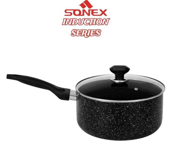 Sonex Induction Royal Sauce Pan - Nonstick Tea Pot with Glass Lid ...