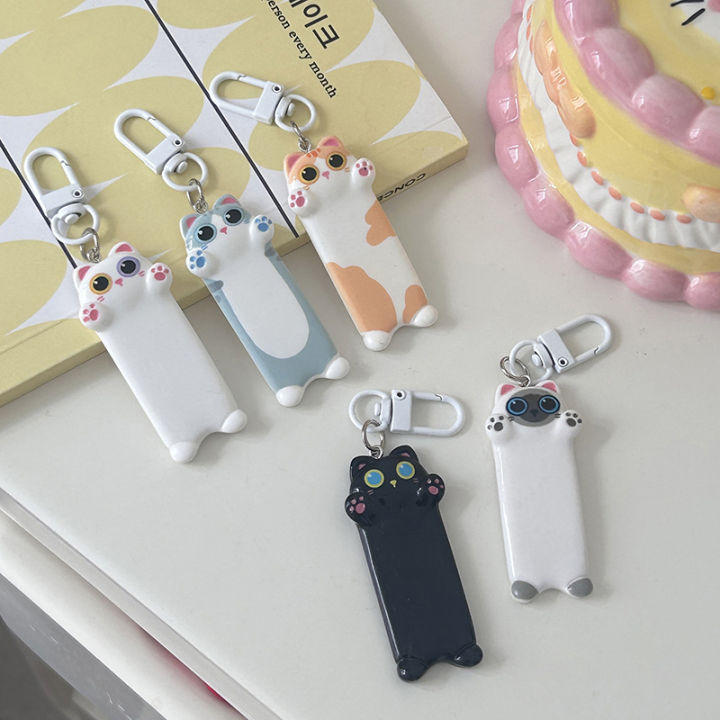 【Premium Quality】 1PC Cute Seeking A Hug Cat Keychains Kawaii Cartoon ...