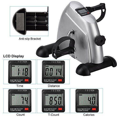 Slim Line Portable Hand-Held Mini Pedal Exercise Bike , Hands And Legs ...