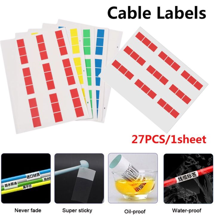 Useful Network Wire Waterproof Stickers Cable Labels Identification ...
