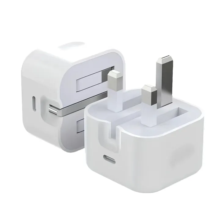3 Pin Power Adapter 20W USB-C White Folding Pins Fast Charger For ...