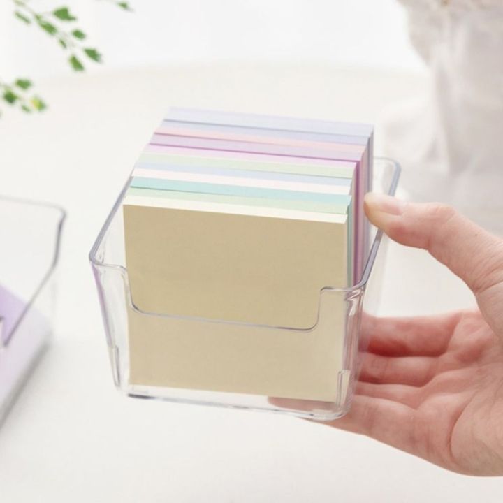 Chic Acrylic Note Holder Efficient Transparent Clear Note Box Card ...