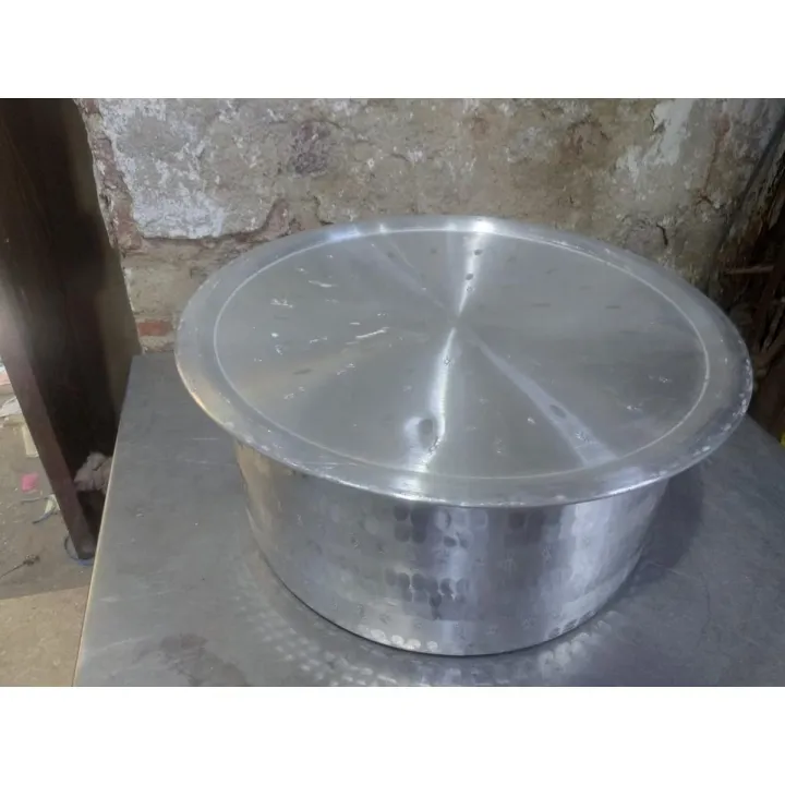Large Degcha Cooking Sauce Pot Round Pateela with Lid 5kg Capacity ...