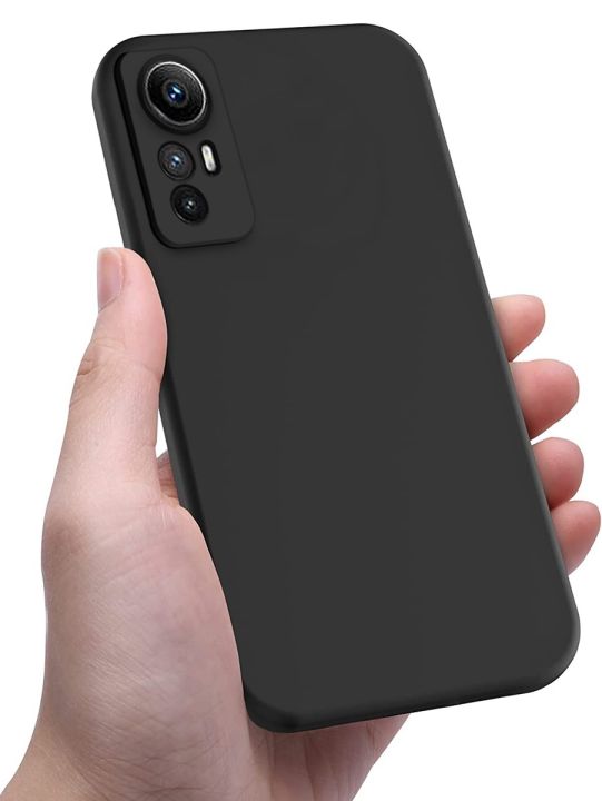 Near Mart Xia-omi Red-mi Note 12S Pure Color Liquid Silicone Shockproof ...