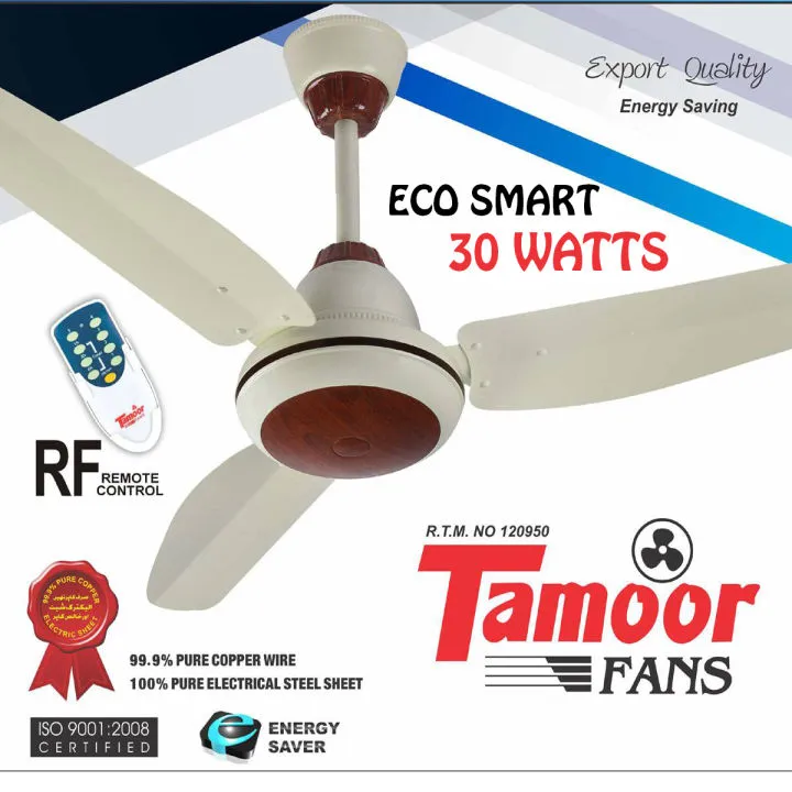 Tamoor Inverter Fan executive Ceiling Fan Eco smart 30 Watts Copper ...