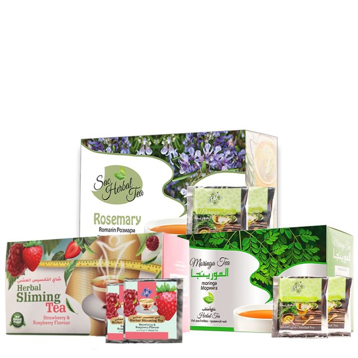 SAC - Smart and slim tea Pack (Slimming tea, Moringa ,Rosemary ) | Daraz.pk