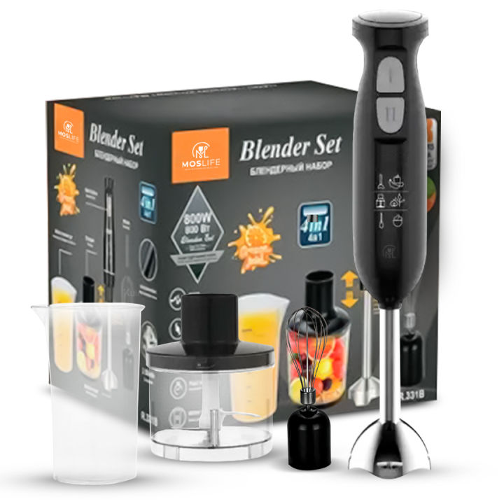 4 in1 RAF Hand Blender immersion blender is equipped with a high torque power 800W motor, which ...