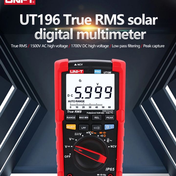 UNI-T UT196 Professional Digital Multimeter 1700V DC Voltage Tester ...