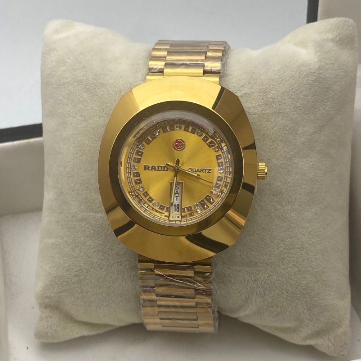 Men's Original Look as Watch - Golden Dial Golden Chain | Daraz.pk