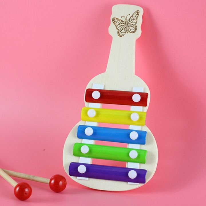 Xylophone for kids Guitar Shape Xylophone Wooden | Daraz.pk
