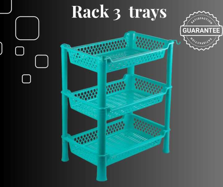 Creative Multipurpose Rack – 3 Tray Plastic Organizer for Kitchen ...