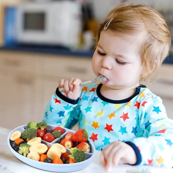 Silicone Suction Plates For Baby, Kids And Baby Divided Plate For Food ...