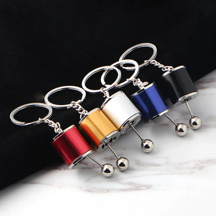 1Pc Car Keychain Gear Knob Free Shift Gear Box Metal Gear Stick ...
