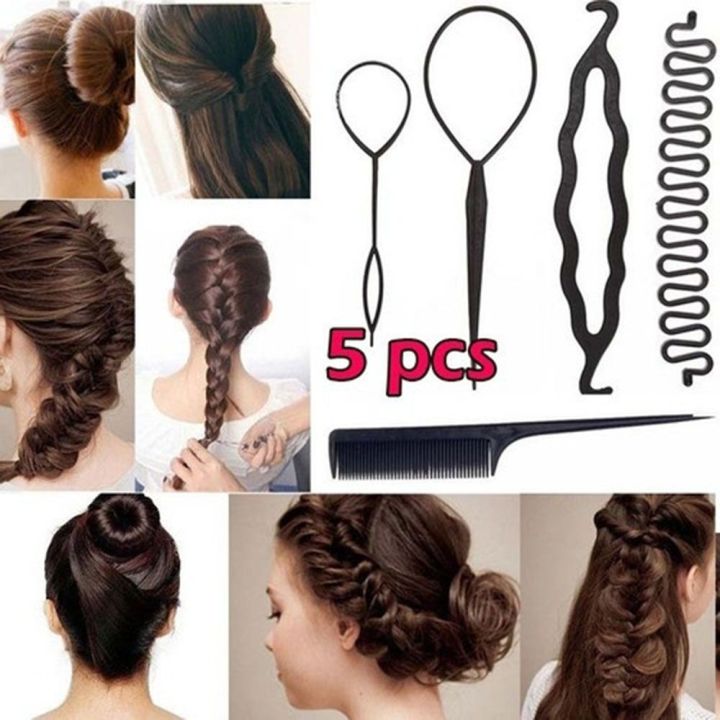 Portable Hair Pin Travel Hair Braid Tool Bun Roller Maker Hair Styling ...