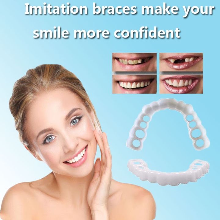 Natural Looking Snap-On Smile Silicone Teeth Braces – Transparent ...
