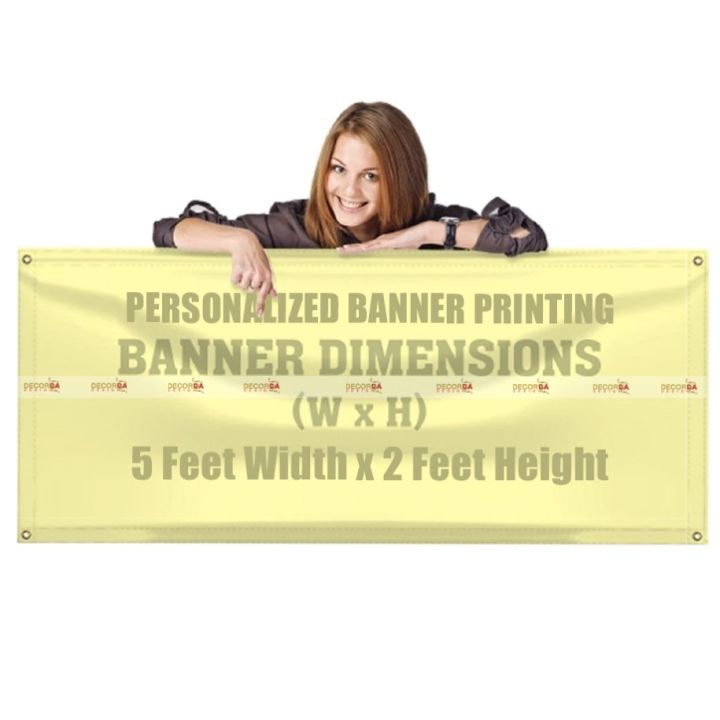 Personlized Panafle PVC Banner Print | Size: 2x5 Feet (24x60 Inches ...