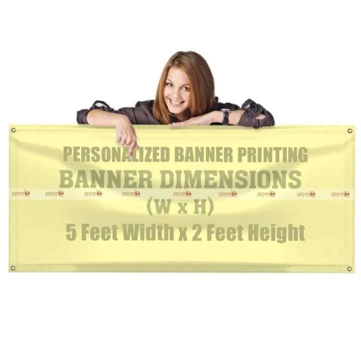 Personlized Panafle PVC Banner Print | Size: 2x5 Feet (24x60 Inches ...