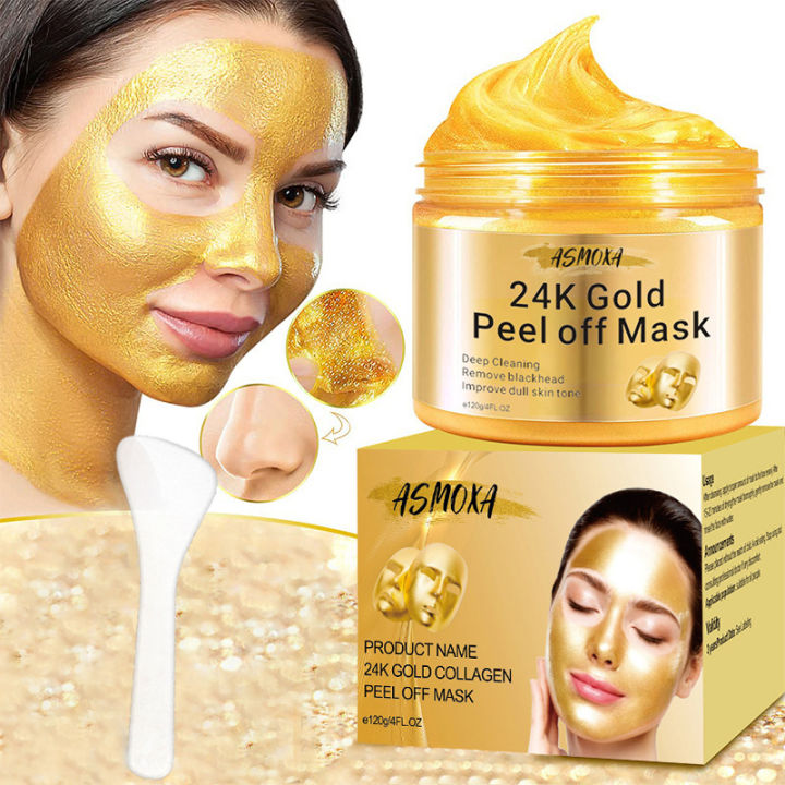 24k Gold Tear-Off Mask Full English Packaging Absorbs blackheads and ...