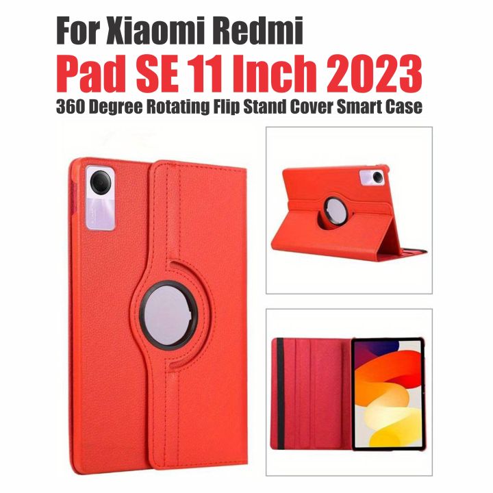 For Xiaomi Redmi Pad SE Case 11 inch 360 Rotating Leather Stand Hard ...