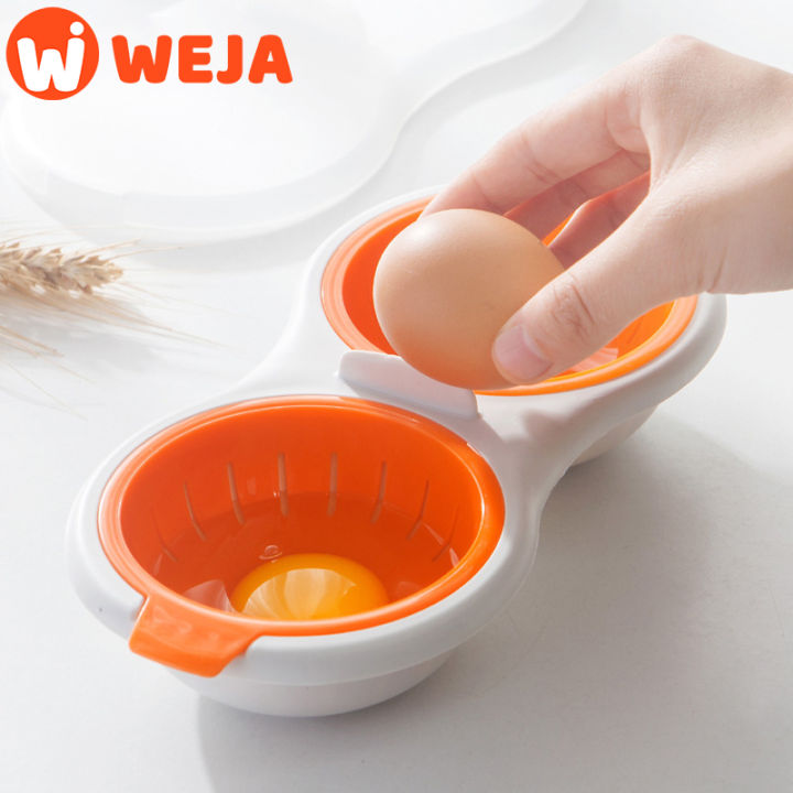 【WEJA】Mini double egg cooker fashion casual tableware egg steamer with ...