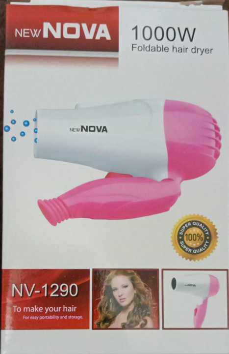 NOVA FOLDABLE HAIR DEYER 1290 | Daraz.pk