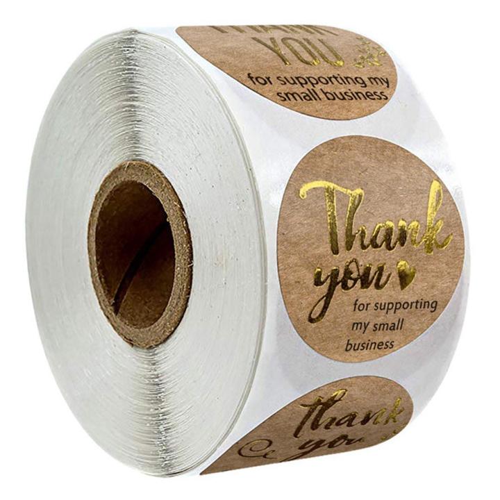 50-500pcs Thank You for Supporting My Small Business Stickers Round ...