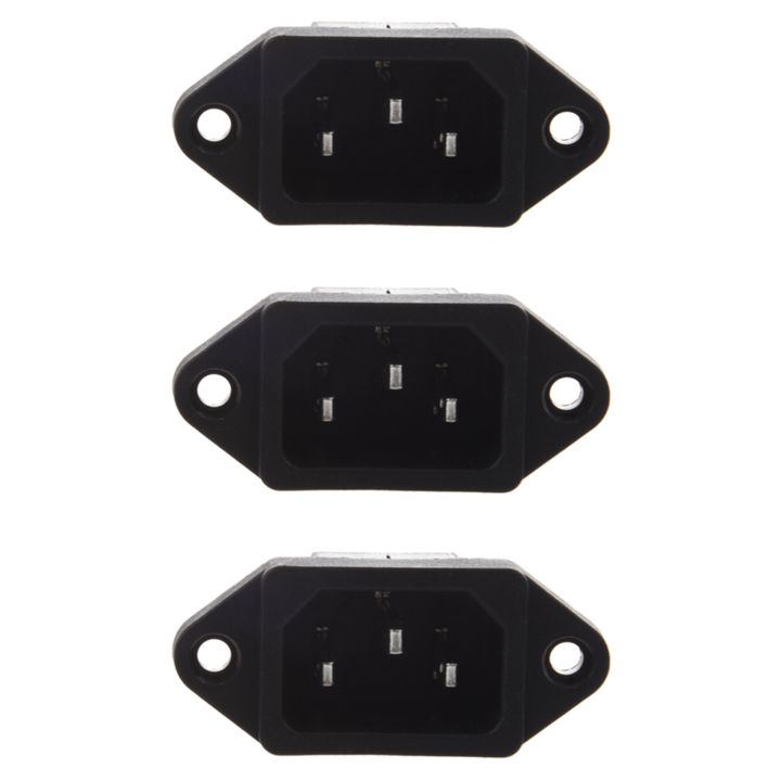 3X IEC 320 C14 Male Plug 3 Pins PCB Panel Power Inlet Socket Connector ... 3X IEC 320 C14 Male Plug 3 Pins PCB Panel Power Inlet Socket Connector ...