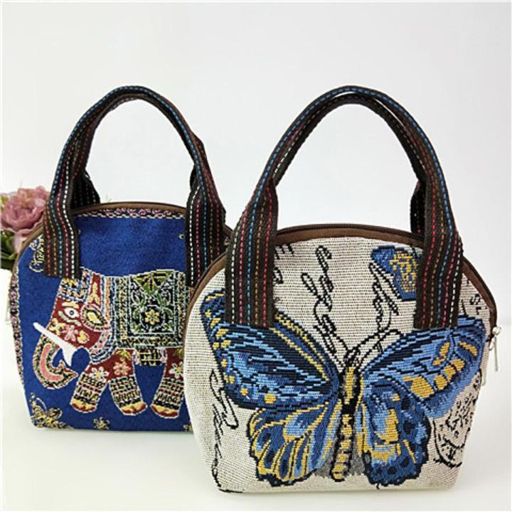 Factory Direct Sales Canvas Bag Embroidered Shell Shape Small Handbag ...