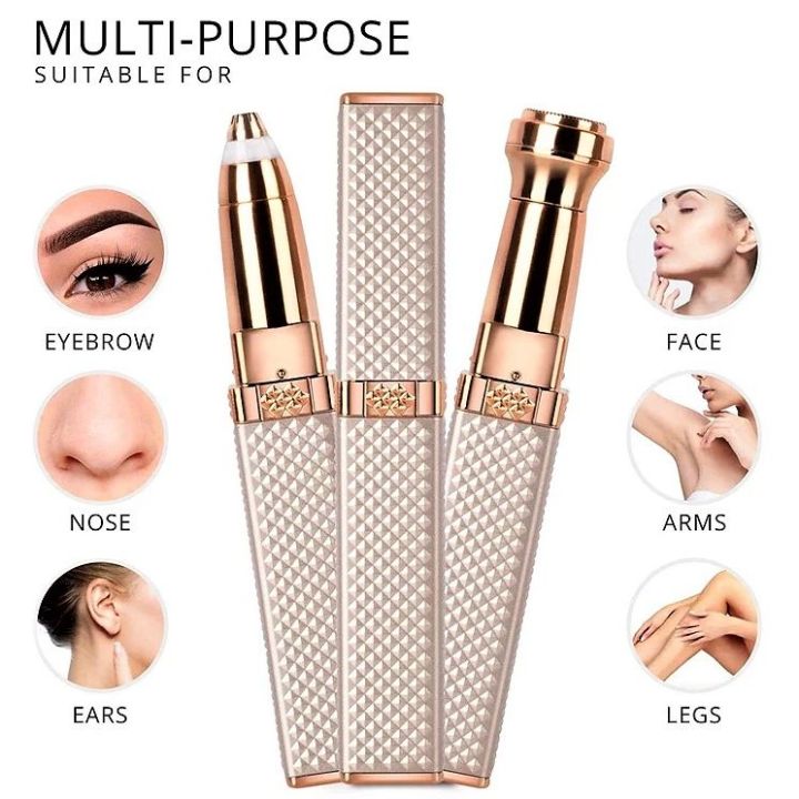 Chargeable 2 in 1 Eye Brow And Facial Hair Remover Machine Eyebrow ...