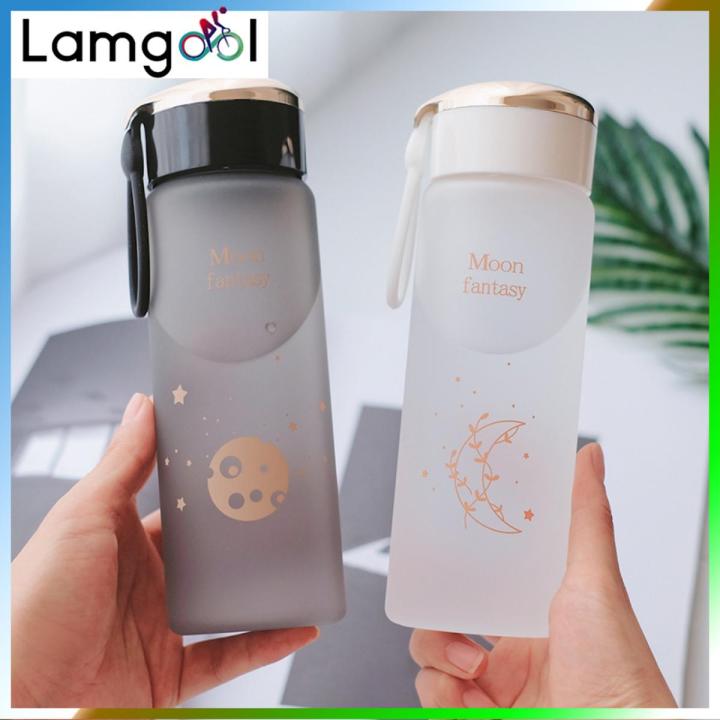 Lamgool 400ml Moon Fantasy Water Bottle Portable Plastic Cup Ins Student Leakproof Bottles ...