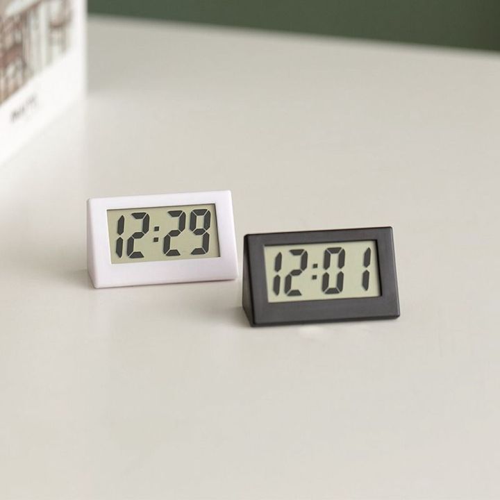 Portable Small Mini Triangle Clock ABS Simple Desk Digital Clock Mute ...