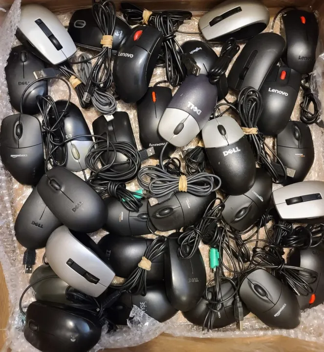 All Mixed Branded Computer Mouse Sale! 100% Original USB Scroll Wired ...