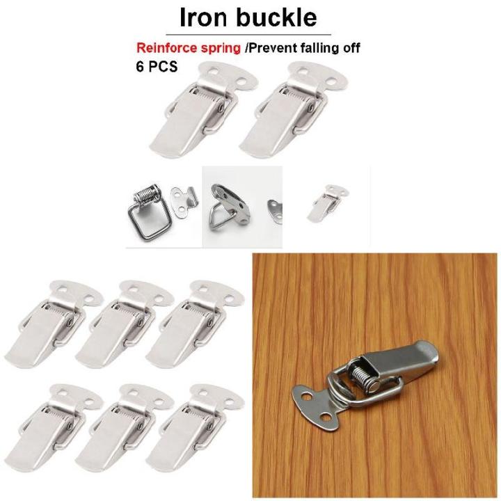 6Pcs Spring Toggle Latch Hasp Lock - Iron/Stainless Steel - 42x21x8mm ...