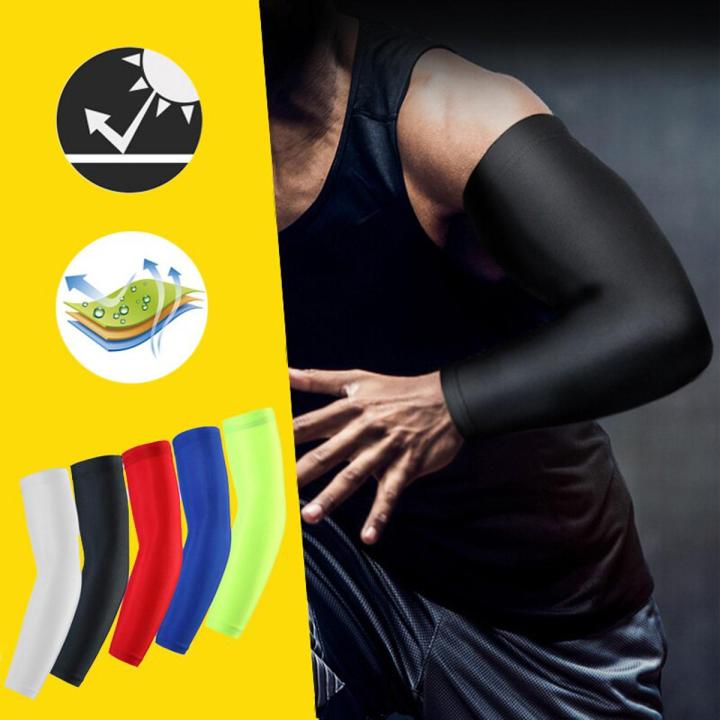 【KuaKe Mall】M-XXL Size Compression Sports Arm Warmer Sun UV Bike ...