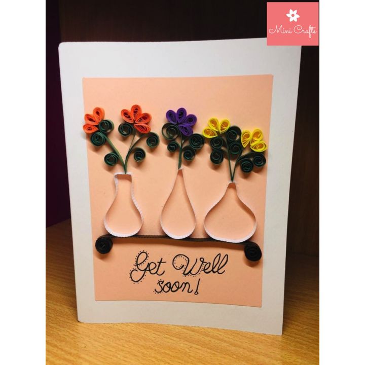 Get Well Soon Card Wishing Card Hand-made Card | Daraz.pk