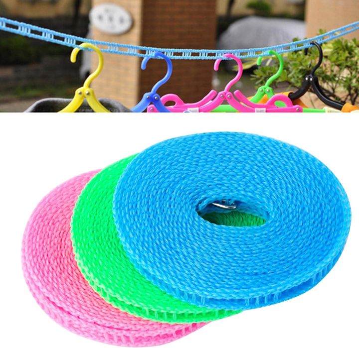 5m Windproof and Anti-skid Clothes Drying Rope, Portable Clothes Line ...