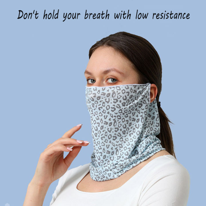 Summer Sunscreen Ice Silk Mask Neck UV Protection Face Cover Sunscreen ...
