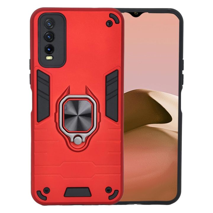 Vivo Y20/Y20i/Y12s | Heavy Shockproof Rotating Ring Holder Drop ...