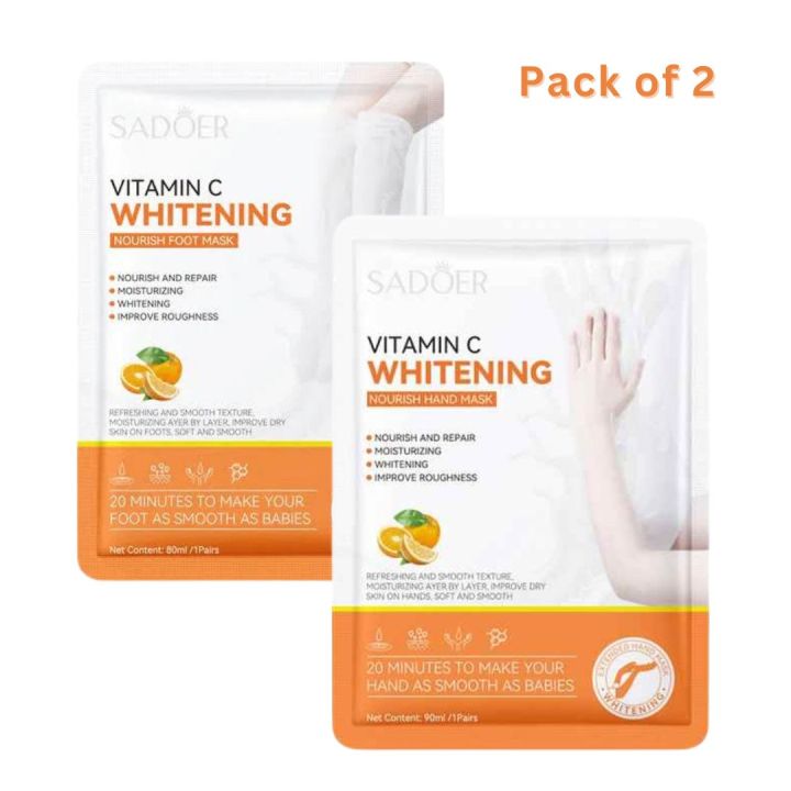 Sadoer Pack of 2 Vitamin C Foot and Hand Mask | Daraz.pk