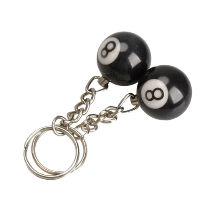 Mini Jewelry Gift Resin Ball Snooker Round Ball No. 8 Black 8 Keyring ...