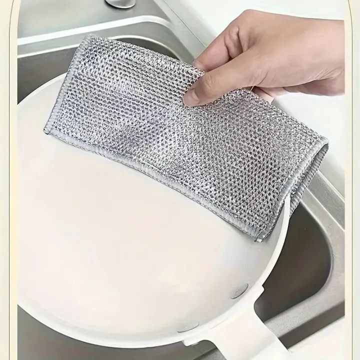 Dish Washing Cleaning Cloth Wire Dish Washing Rugs For Kitchen Dishes ...