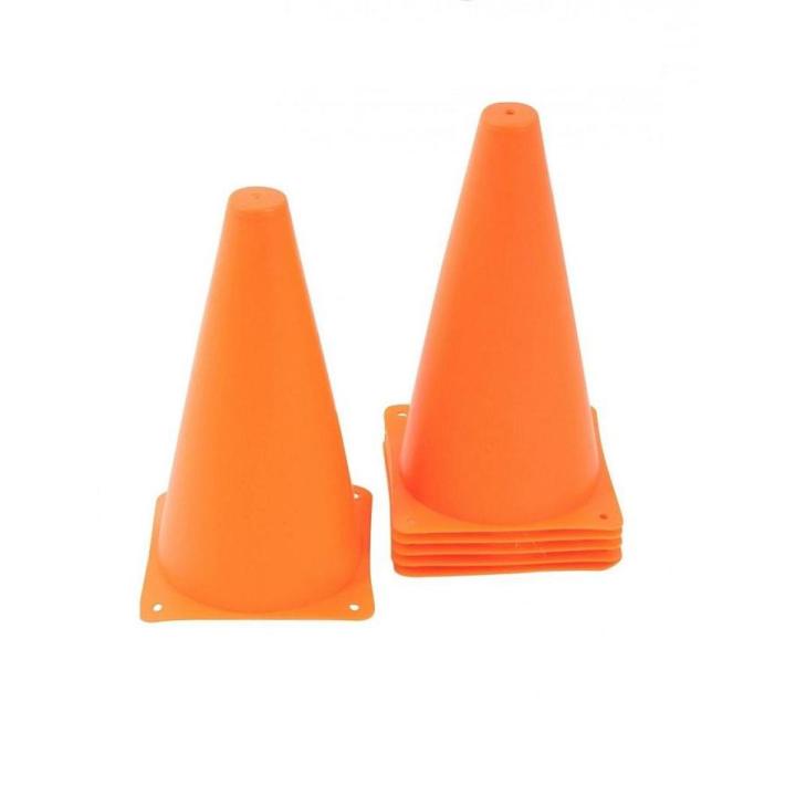 9 INCH ORANGE CONES (LOT OF 12) SPORTS AGILITY FIELD ROAD SOCCER ...