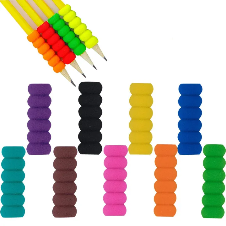 Comfort Assorted Colors Non-slip Handwriting Writing Aid Pencil Gripper ...