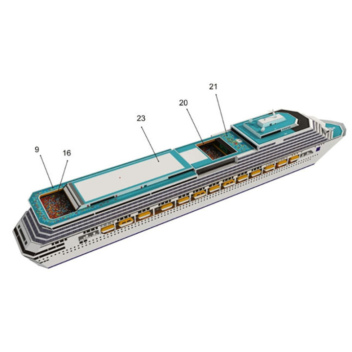 Cruise Ship Paper Model Cruise Ship 3D Paper Model DIY Puzzle Manual ...